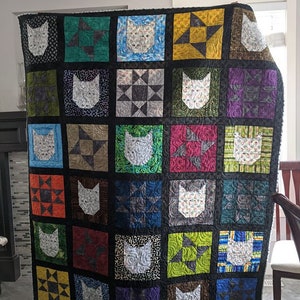 Feline Fine Quilt Pattern, Cats, Scrappy, Miss Winnie Designs - Etsy