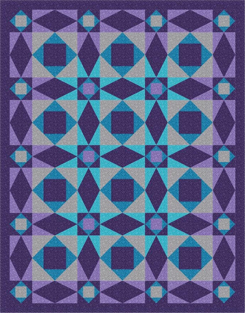 Waverly, Quilt Pattern,storm at Sea Variation, the Fabric Addict ...