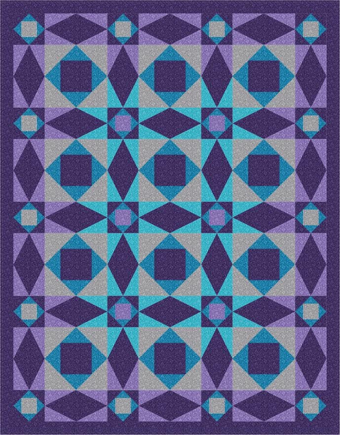 Waverly, Quilt Pattern,storm at Sea Variation, the Fabric Addict ...