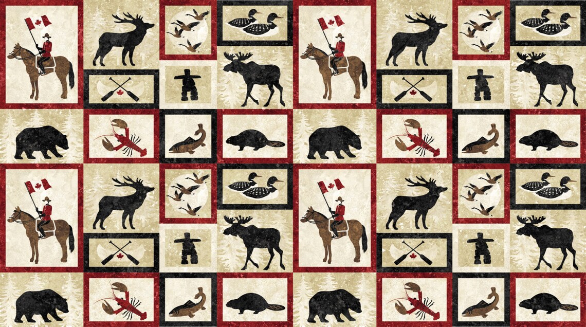 Pattern (hard Copy) to Make Oh Canada Quilt 60" X 76" Using Stonehenge ...