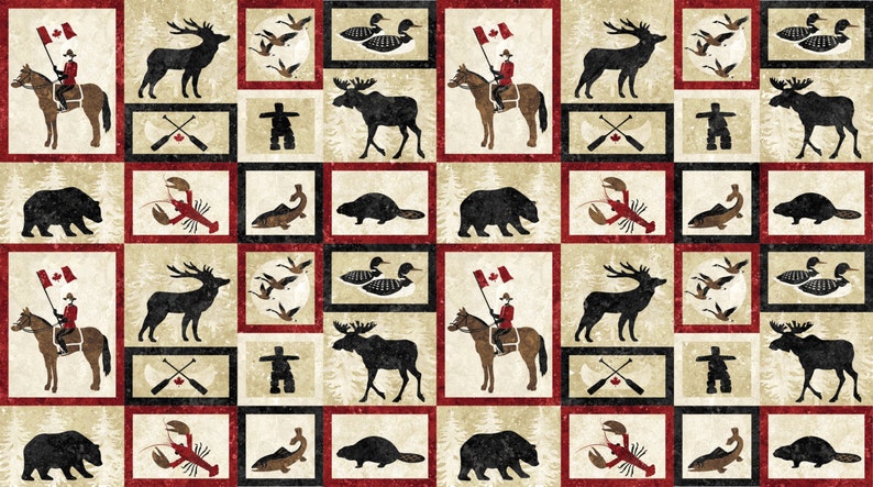 Pattern (hard Copy) to Make Oh Canada Quilt 60" X 76" Using Stonehenge ...