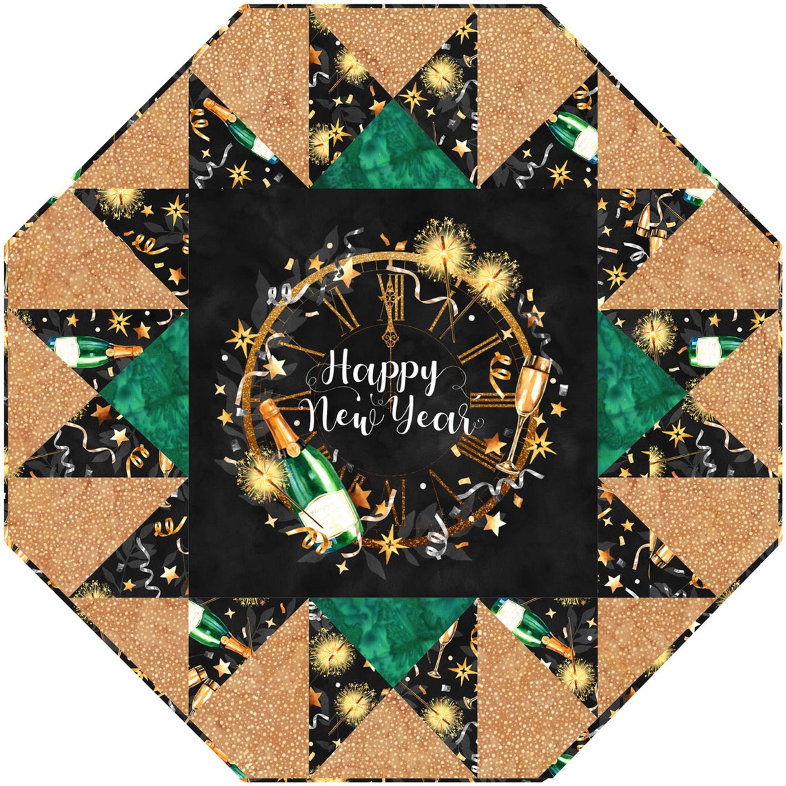 Centerpiece Quilt Pattern (directions), the Fabric Addict, Hoffman ...