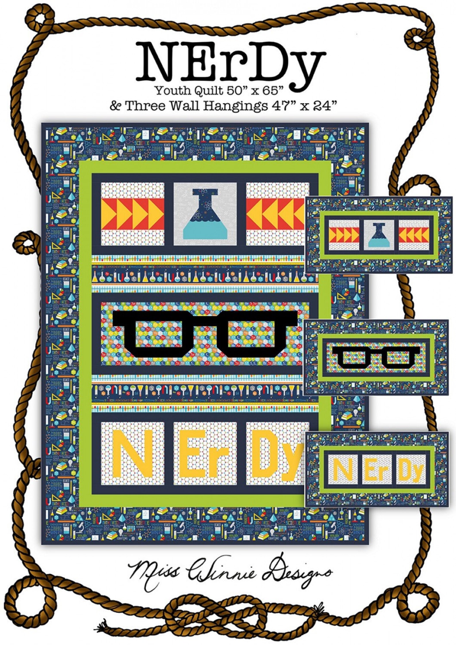 Nerdy Quilt Pattern by Miss Winnie Designs | Etsy