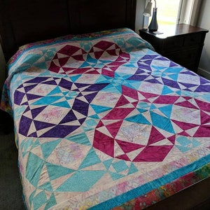 Forever Quilt Pattern, PDF, Large Queen and Large Throw, Fabric Addict ...