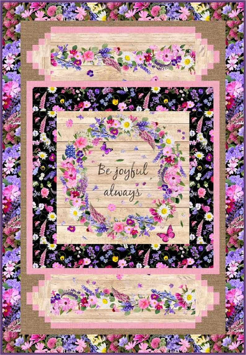 Center Stage Quilt Pattern, Timeless Treasures, Spring Beauty, Red ...