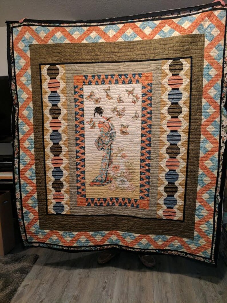 Multi-size Quilt Pattern Featuring Panel "mikado - Sangrai" by ...