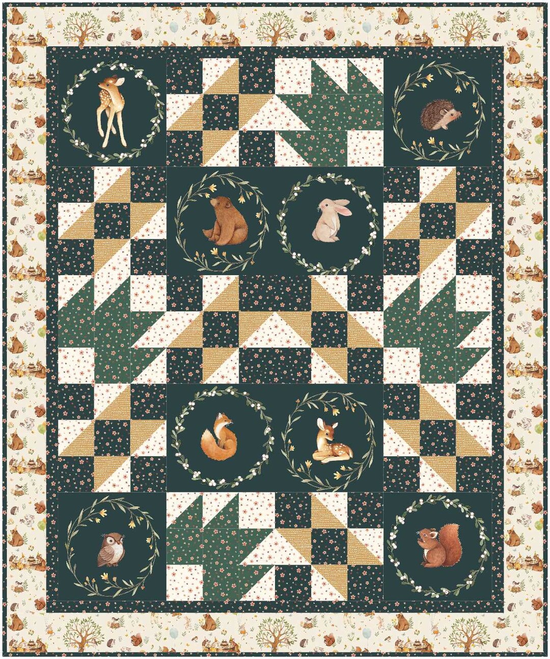 A Walk in the Woods, Quilt Pattern by the Fabric Addict, Baby or Throw ...