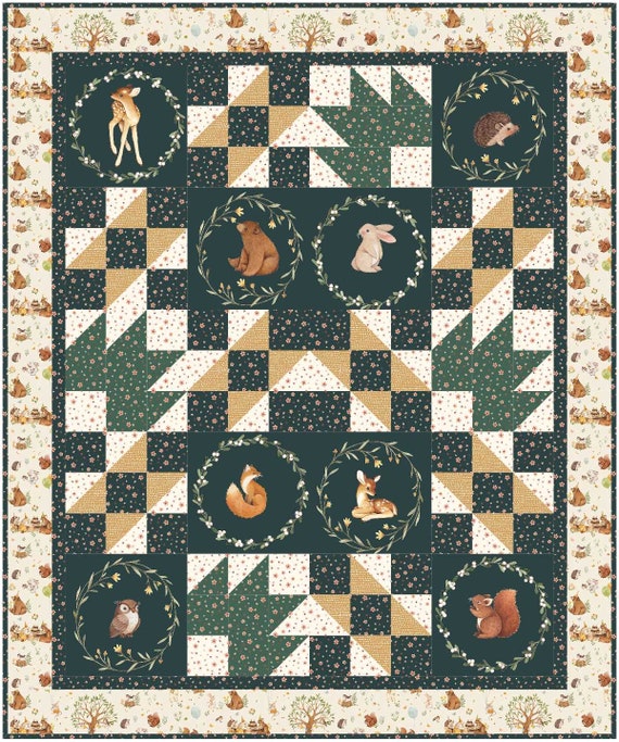 A Walk in the Woods Quilt Pattern by the Fabric Addict Baby | Etsy