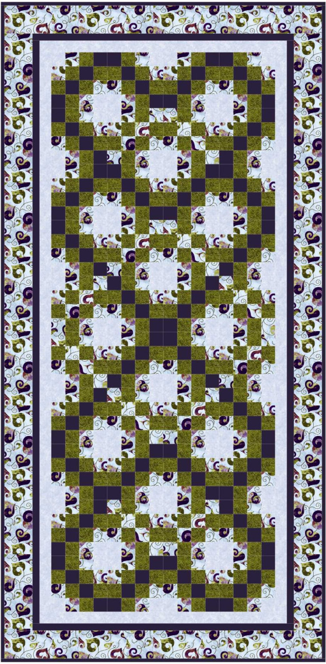 Hard Copy Linked Hearts Quilt Pattern 34 X 70. Bed - Etsy