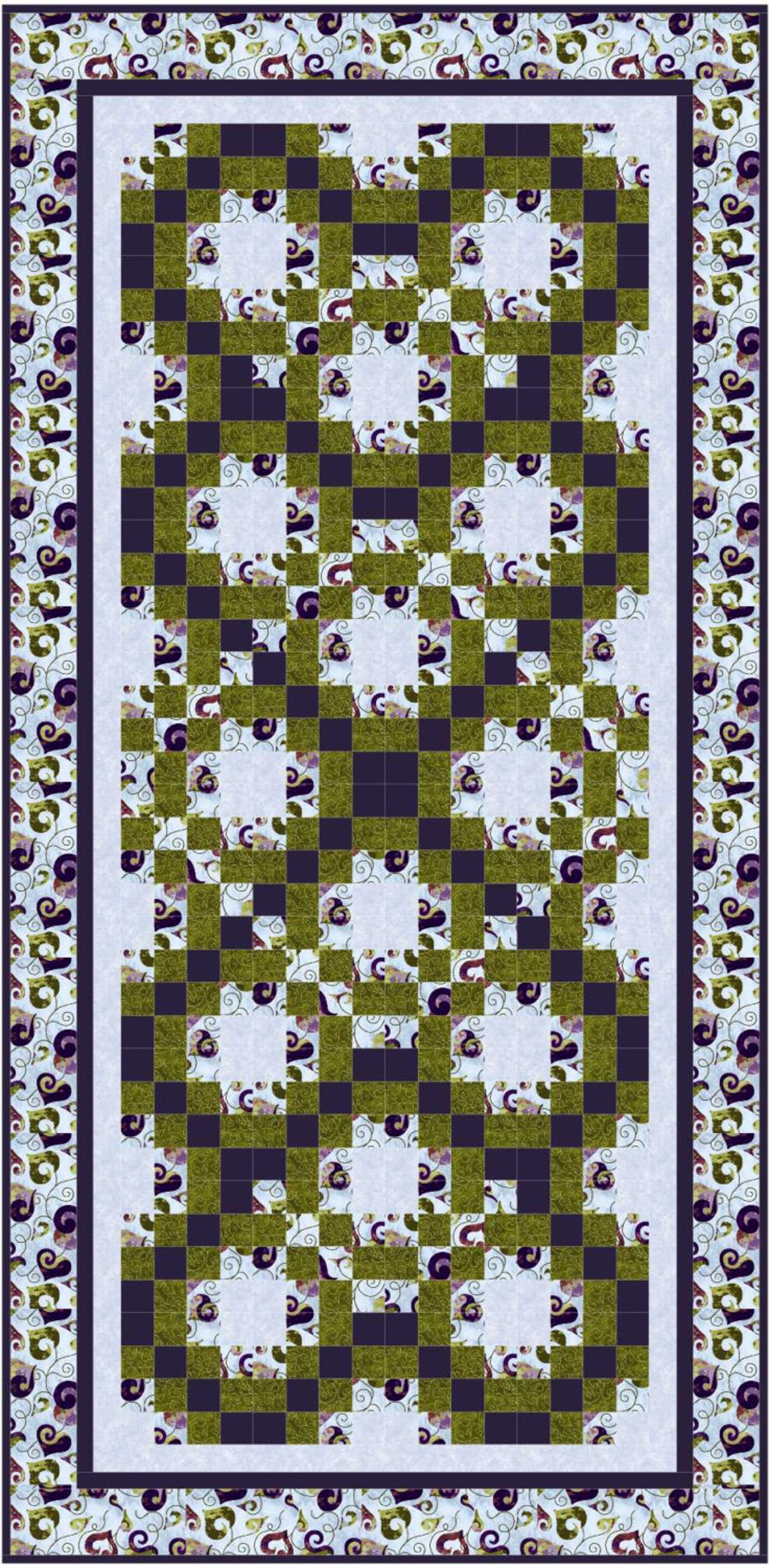 Hard Copy Linked Hearts Quilt Pattern 34 X 70. Bed - Etsy