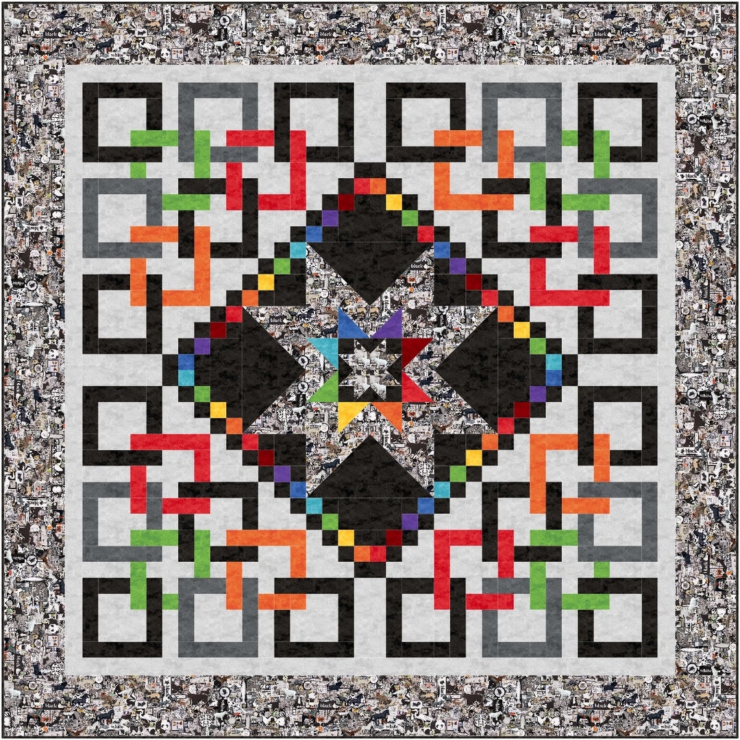 Color My World Quilt Pattern, Queen and King Sizes. the Fabric Addict ...