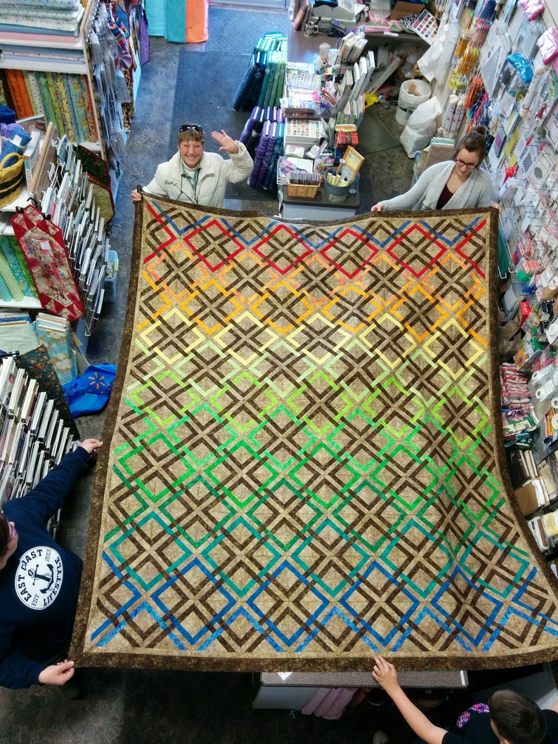 Pot of Gold Quilt Pattern, Batiks, Misty, Clothworks, Timeless ...