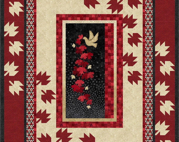 PDF Scattered Leaves Quilt Pattern, Canadian Version, Northcott, Quilts ...