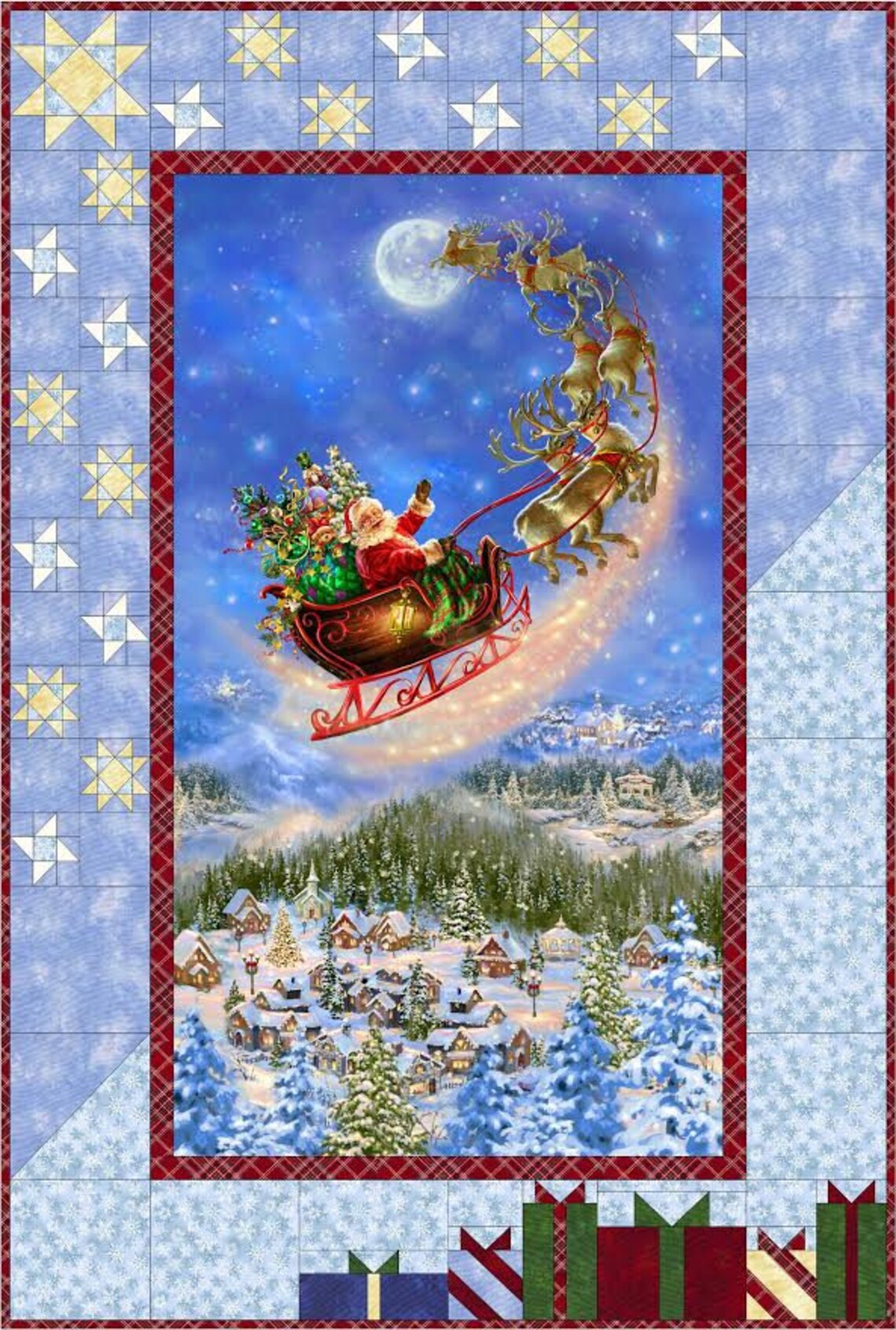 Starry Starry Night PDF Quilt Pattern Nativity Santa - Etsy