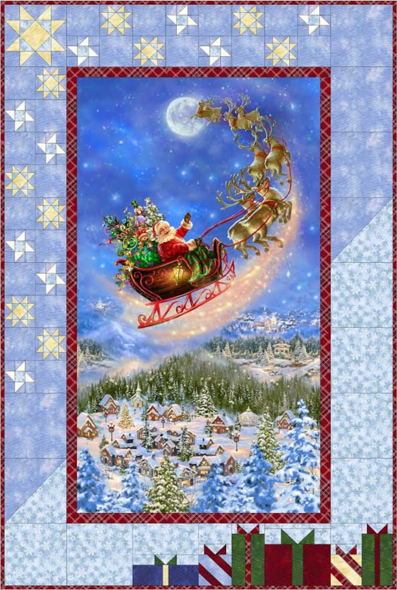 Starry Starry Night PDF Quilt Pattern Nativity Santa - Etsy