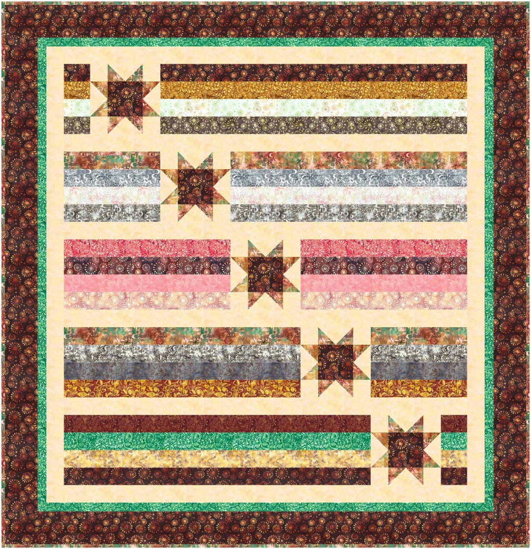 Star Crossed Quilt Pattern, PDF, the Fabric Addict, Banyan Batiks ...