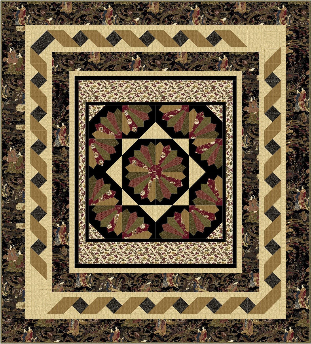 INSTANT DOWNLOAD. Fanfare Pattern Pdf Version. Fan Quilt, Baby, Lap ...