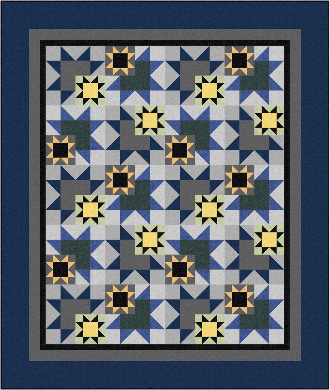 Stars in Stars Quilt Pattern. Download Copy. - Etsy