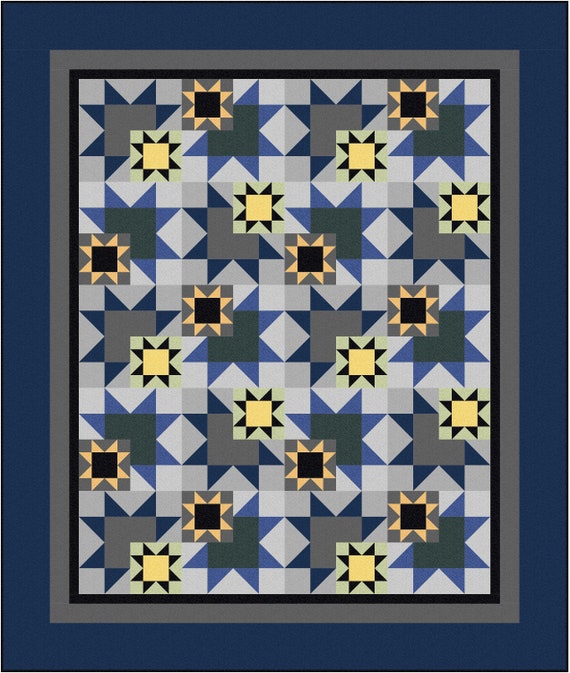 Stars in Stars Quilt Pattern. Download Copy. - Etsy