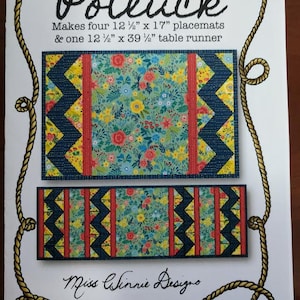 Pot Luck Runner Place Mat Pattern, Quilt, Miss Winnie Designs - Etsy
