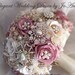 Dusty Rose BOUQUET, Custom Handmade Bridal Brooch Bouquet, Dusty Rose ...