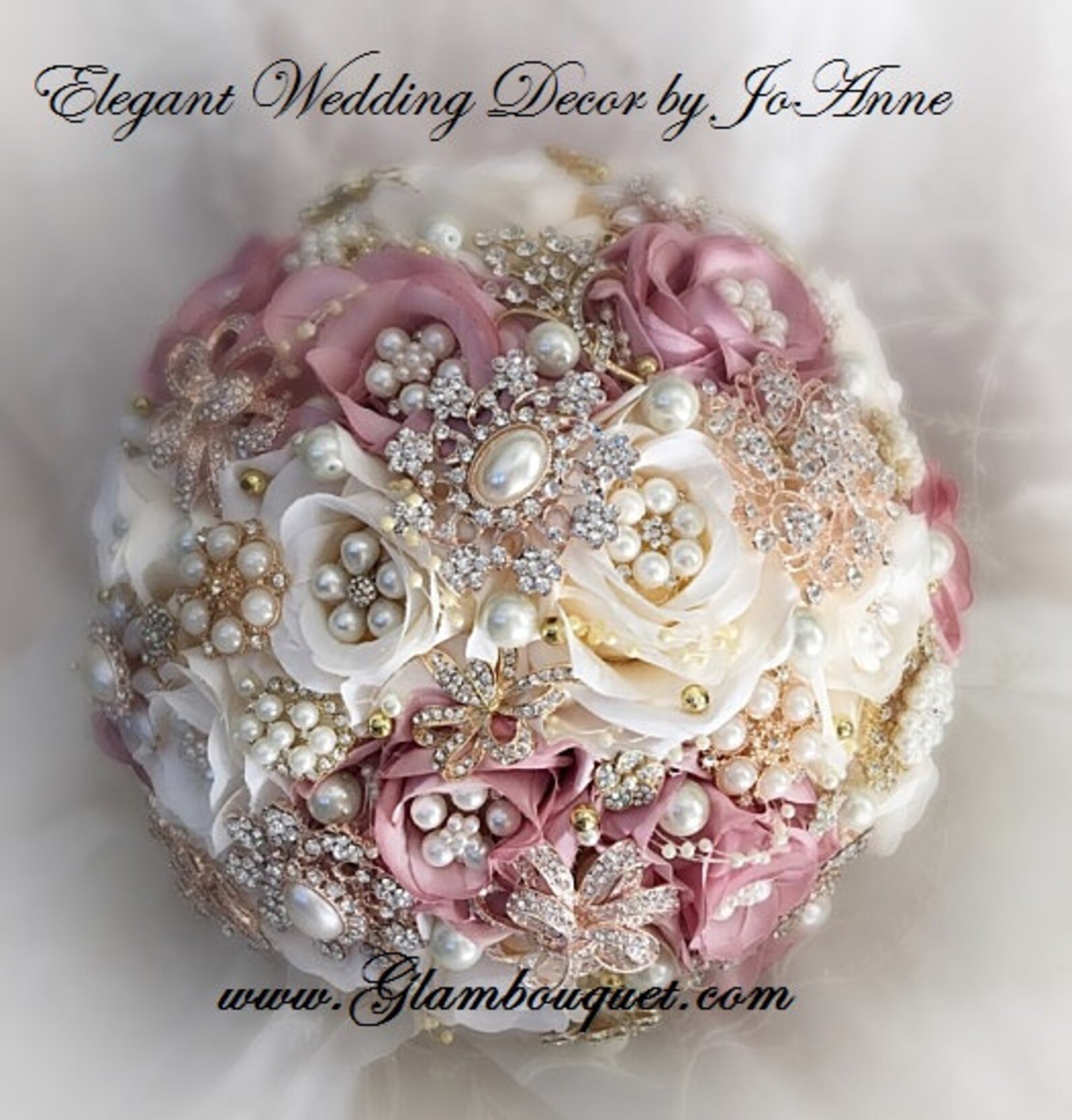 Dusty Rose BOUQUET Custom Handmade Bridal Brooch Bouquet - Etsy