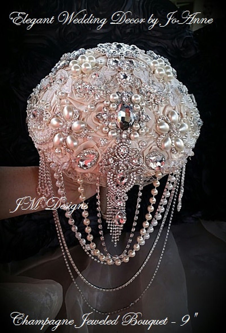 CUSTOM BROOCH BOUQUET Champagne Wedding Brooch Bouquet - Etsy