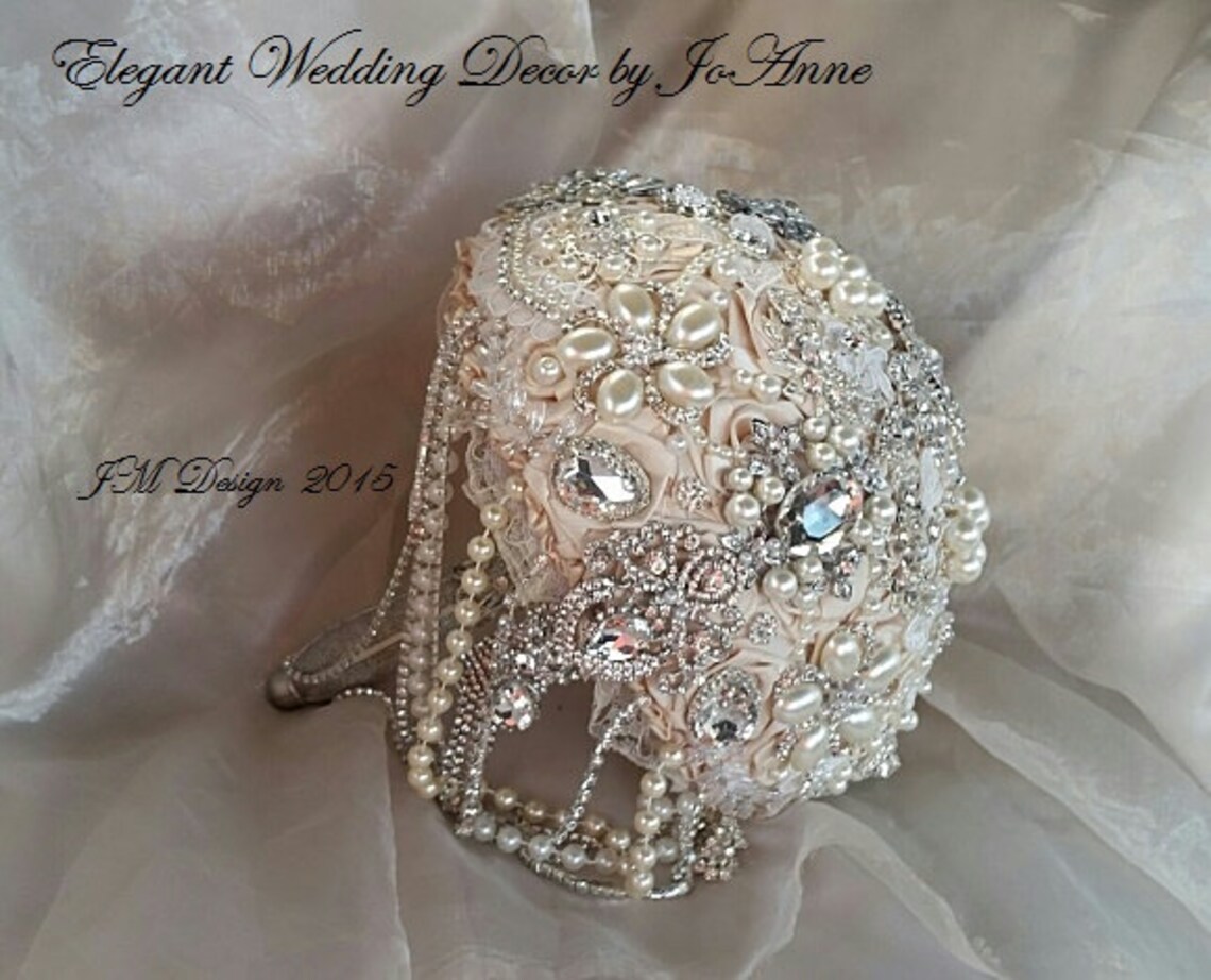 CUSTOM BROOCH BOUQUET Champagne Wedding Brooch Bouquet - Etsy
