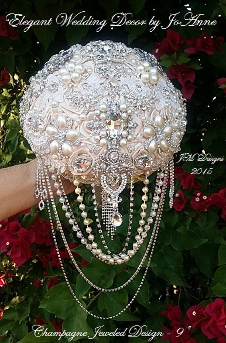 CUSTOM BROOCH BOUQUET Champagne Wedding Brooch Bouquet - Etsy