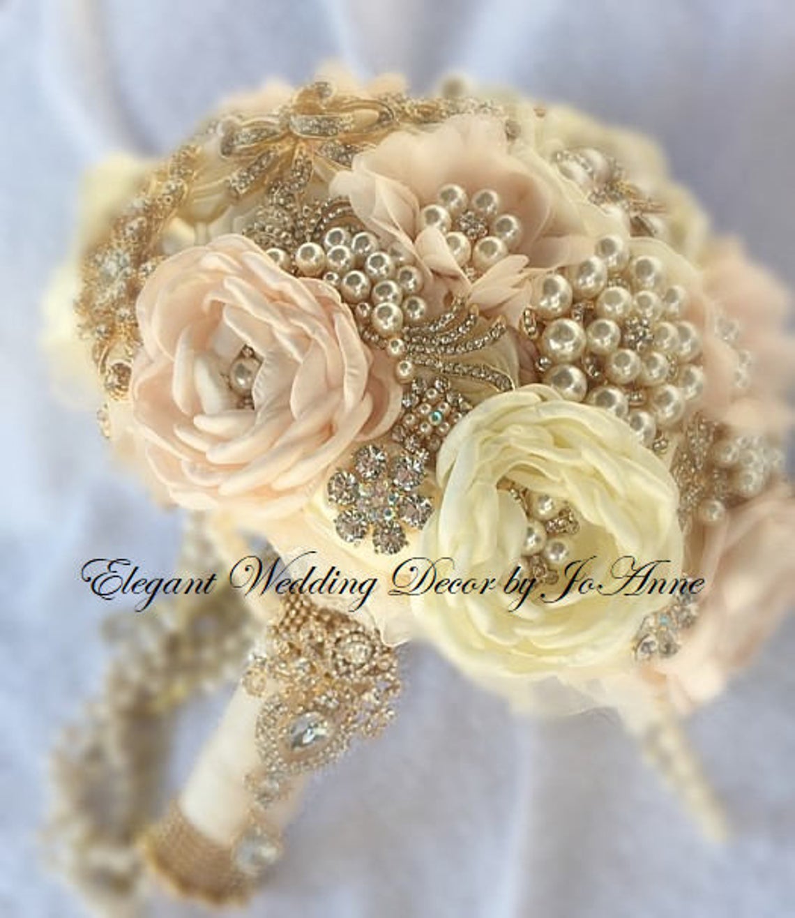 Stunning Draping Pearl BROOCH BOUQUET Glam Custom CASCADE - Etsy Denmark