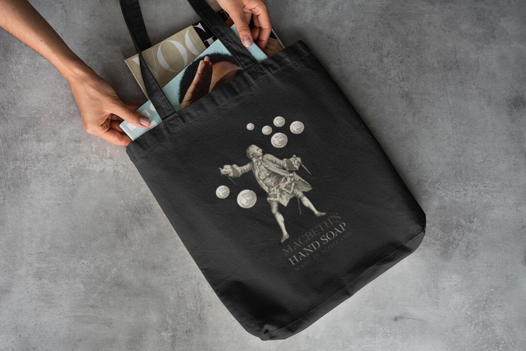 Macbeth’s Hand Soap Tote Bag - Shakespeare Gift - Dark Humor Literary ...