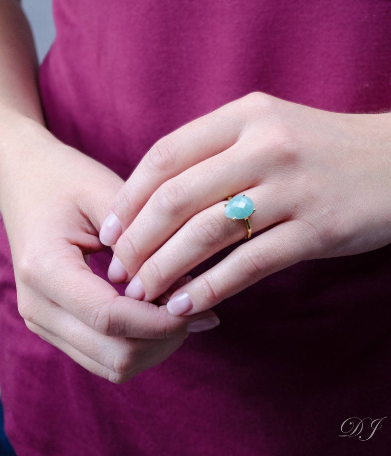Purple Amethyst Ring, Stacking Rings, February Birthstone Ring, Prong ...