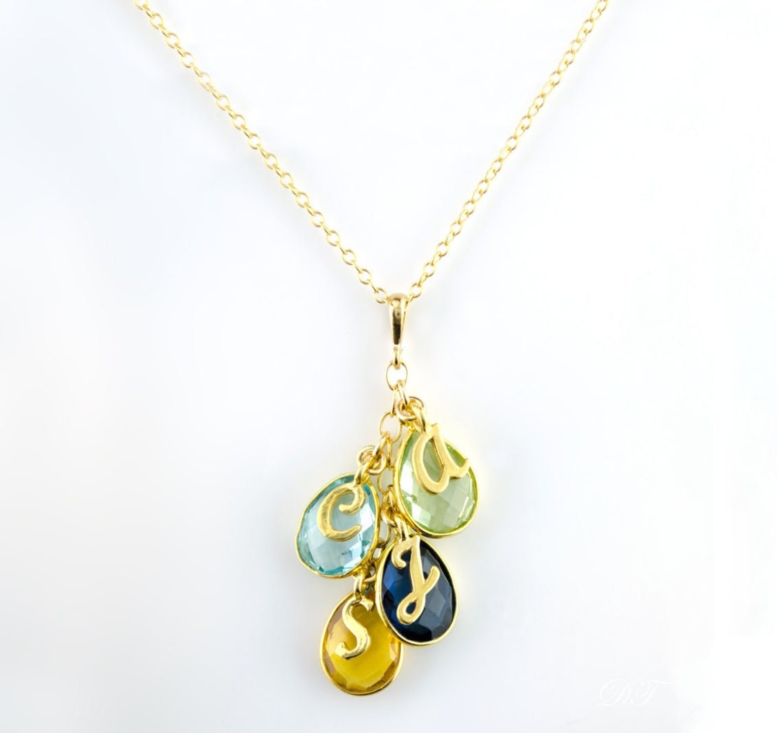 Personalized Birthstone Necklace Cascade Style Necklace - Etsy