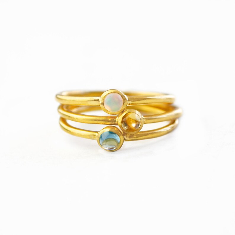 Stacking Mothers Birthstone Rings Mothers Day Gift for Mom - Etsy