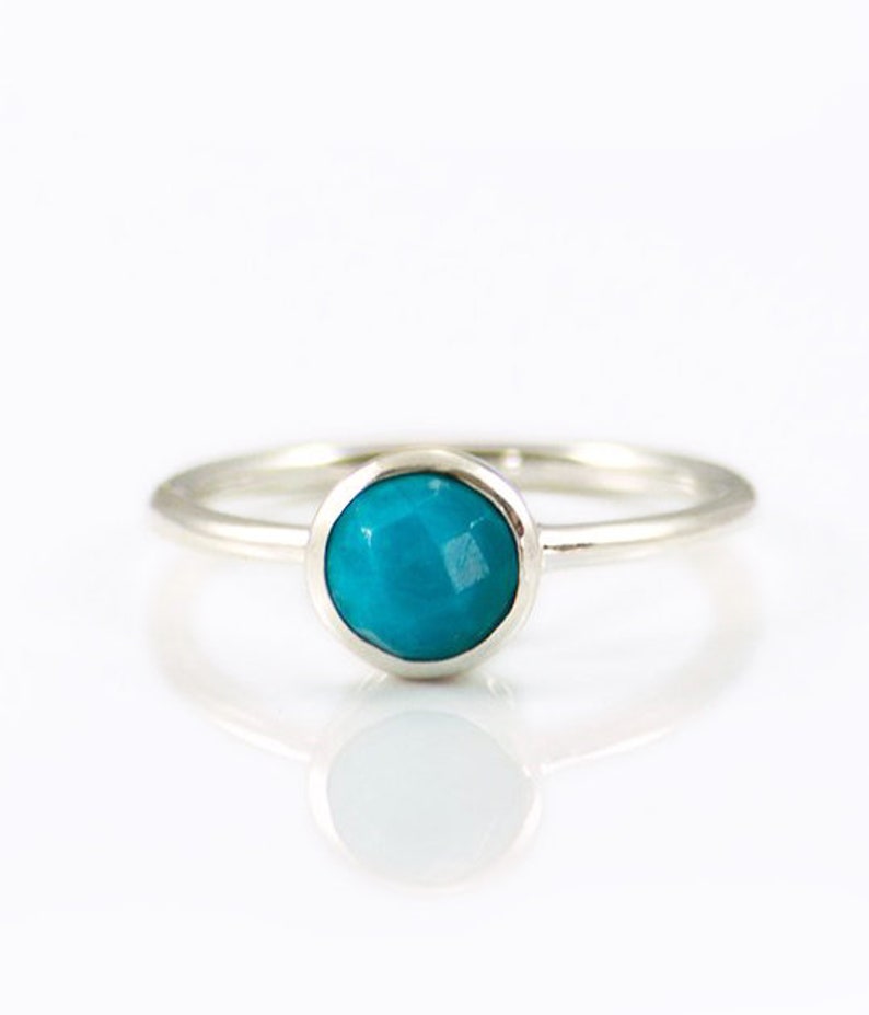 Turquoise Ring - Gold Ring - Birthstone Stackable Ring - Mother Ring ...