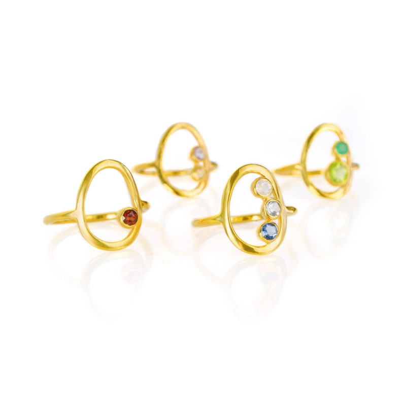 Custom Birthstone Ring, New Mom Ring Baby Mother Daughter Ring Mom of ...