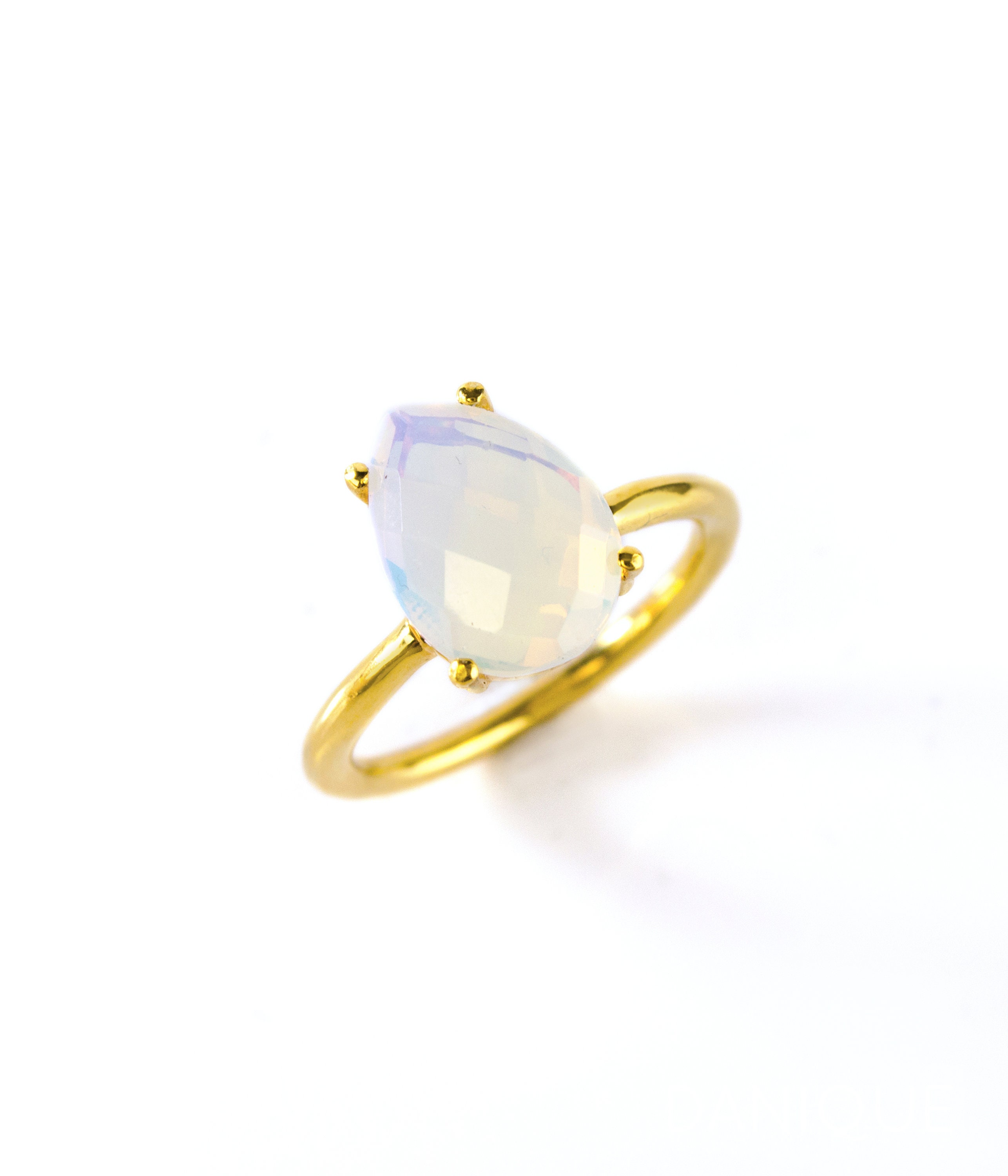 Opalite Ring, October Birthstone Ring, Gemstone Ring, Stacking Ring ...