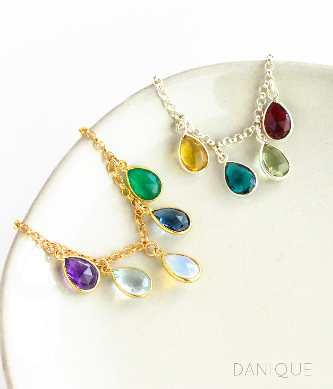 Mothers Bracelet With Tiny Birthstone Charms Custom Bracelet - Etsy