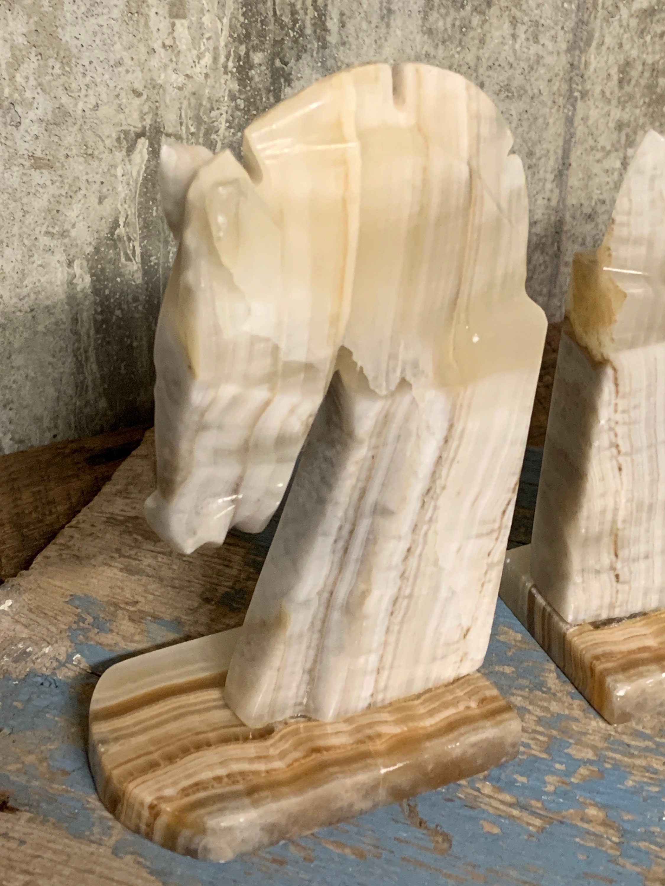 Horse Bookends Stone Bookends Stone Horse Bookends Library | Etsy