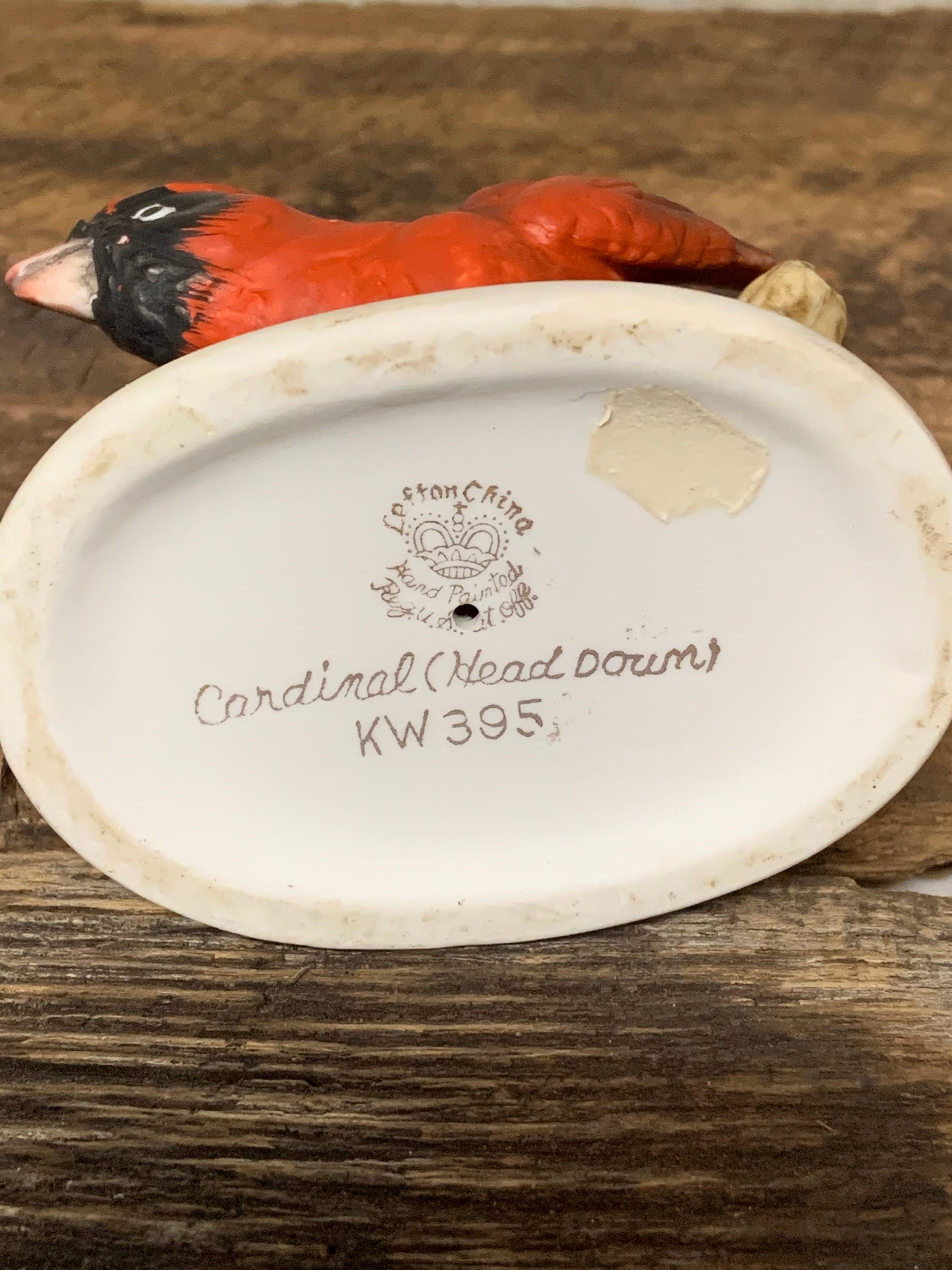 Lefton Cardinal Cardinal Figurine Head Down Cardinal Lefton | Etsy