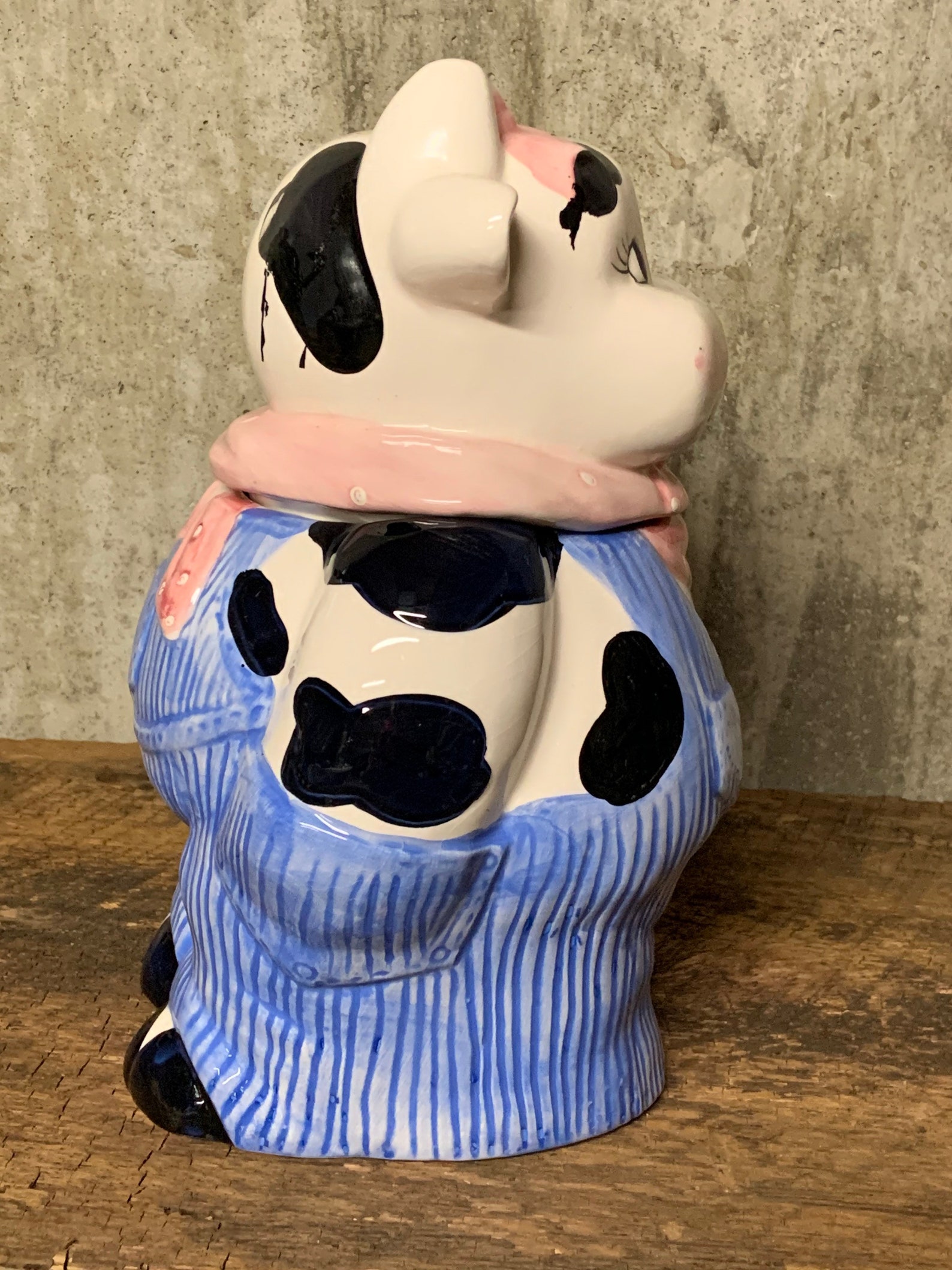 Cow Cookie Jar Farmer Cookie Jar Cow Canister Cow Ceramic | Etsy