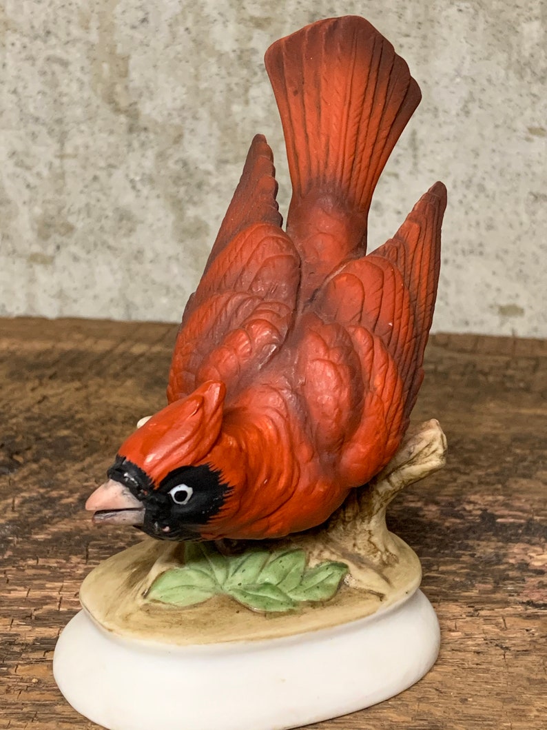 Lefton Cardinal Cardinal Figurine Head Down Cardinal Lefton - Etsy