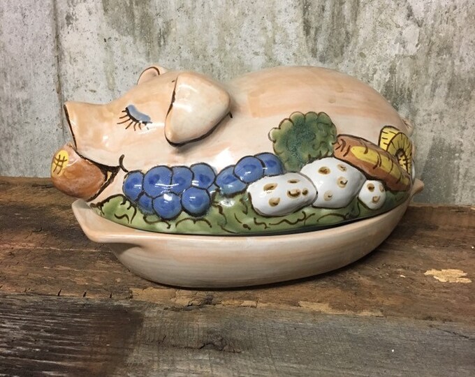 Louisville Stoneware, Pig Serving Platter, Covered Platter, Kentucky ...