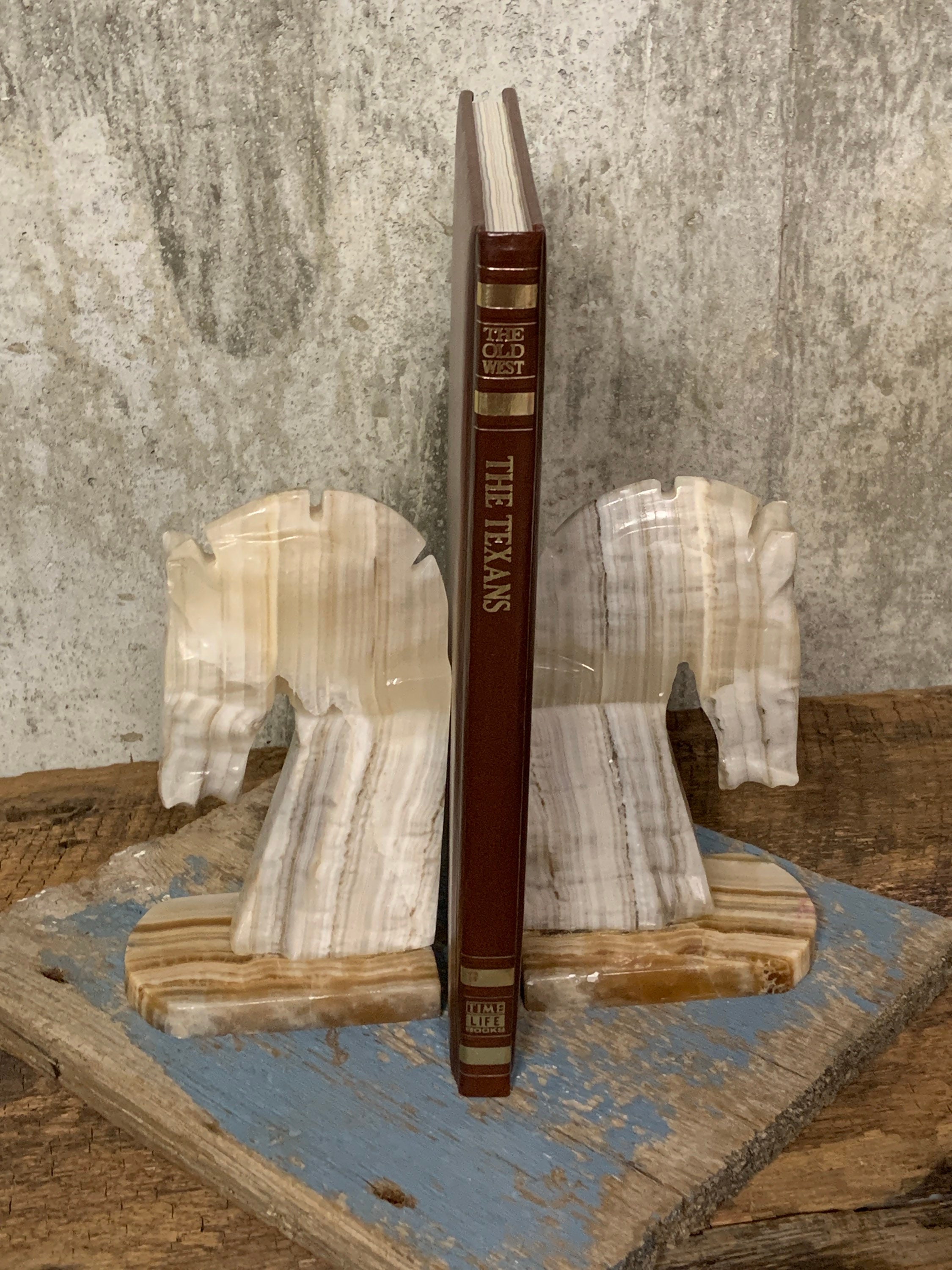 Horse Bookends Stone Bookends Stone Horse Bookends Library | Etsy