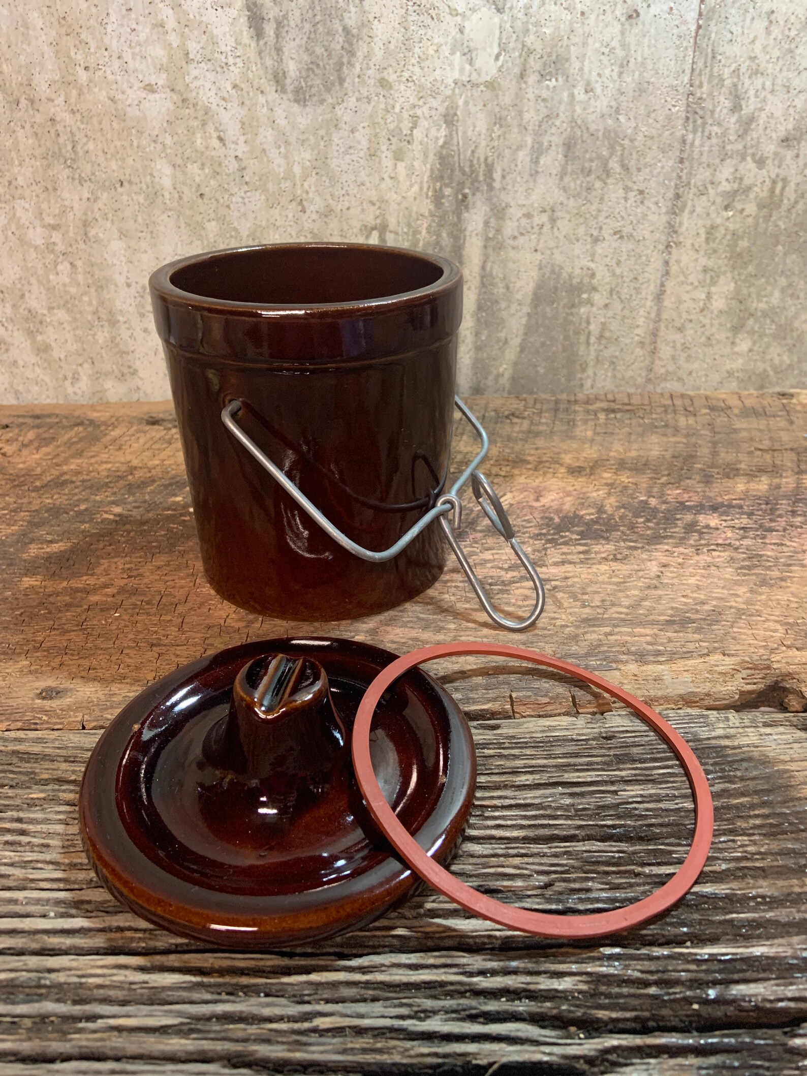 Stoneware Crock Clamp Crock Vintage Crock Lidded Crock - Etsy