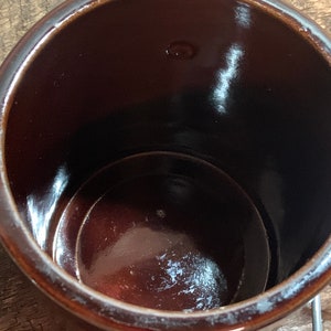 Stoneware Crock, Clamp Crock, Vintage Crock, Lidded Crock, Farmhouse ...