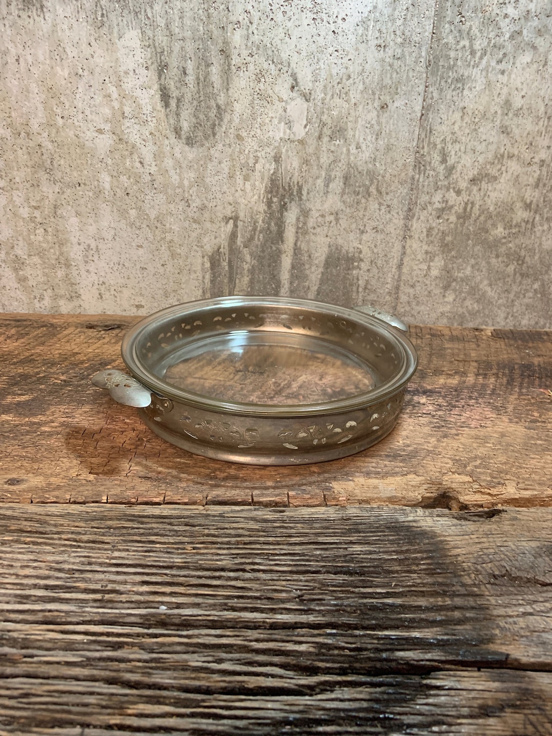 Vintage Pyrex Glass Pie Plate With Aluminum Carrier - Etsy