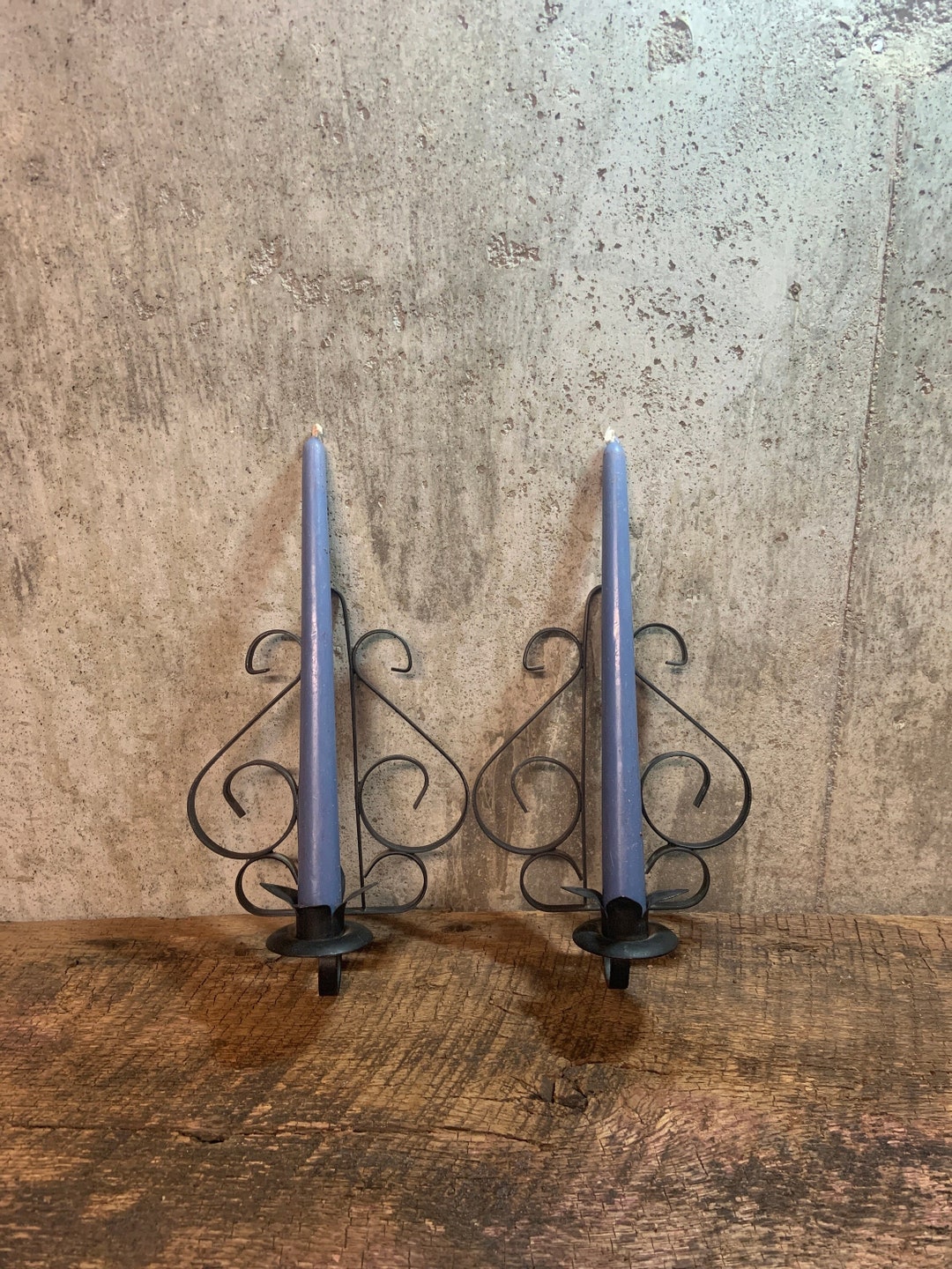 Black Iron Wire Candle Sconce, Sconce Candleholder, Wall Sconces ...