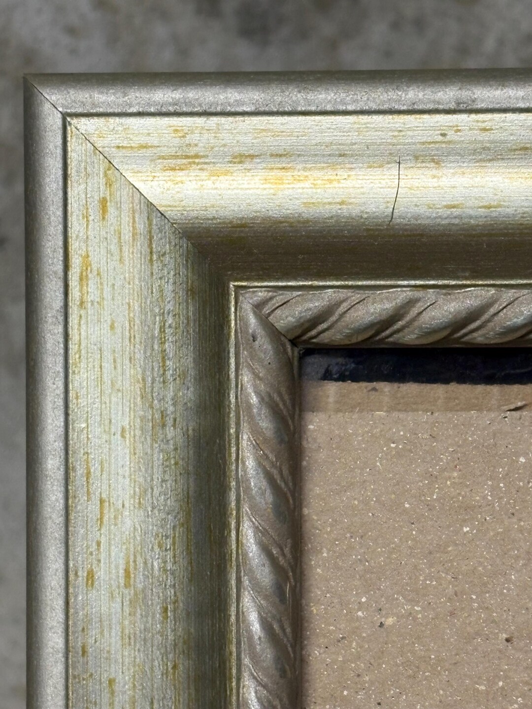 Green Gold Wood Frame, Sculpted Picture Frame, Satin Finish Frame, Home ...