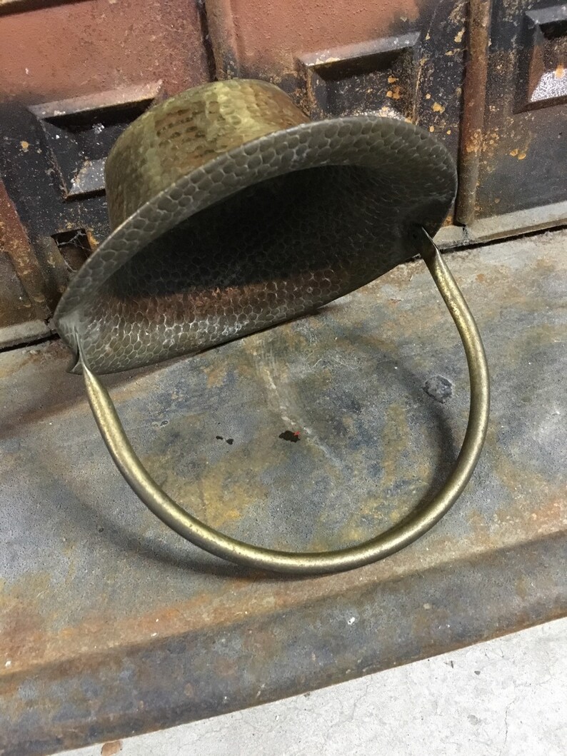 Brass Basket Hammered Brass Vintage Brass Plant Holder | Etsy